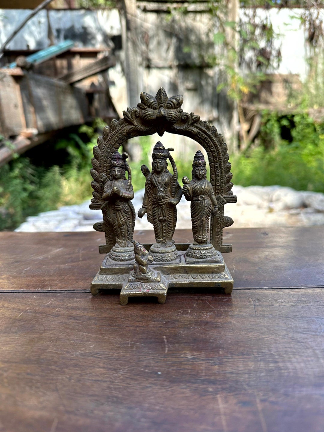 Ram Darbar | Antique Rustic Bronze Ramayan God Statue | Hindu God ...
