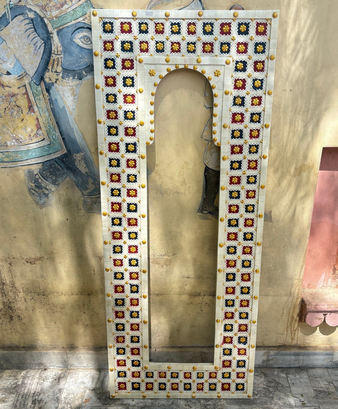 Designer Inlaid Frame, Wooden Bone Inlay Mirror Frame, Floral Design ...