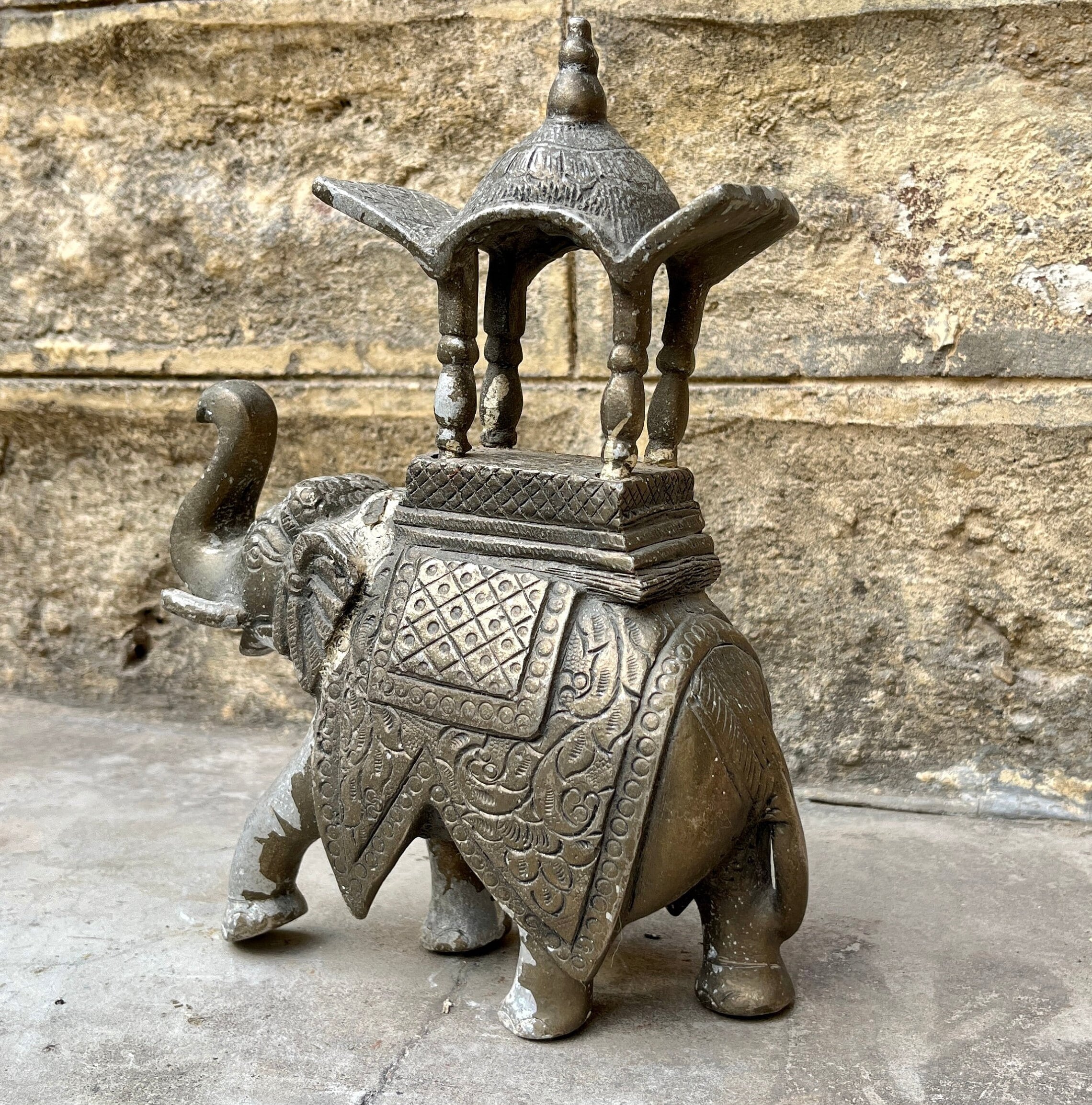 German Silver Elephant Statue, Indian Handicraft, Gifts for Art Lovers ...