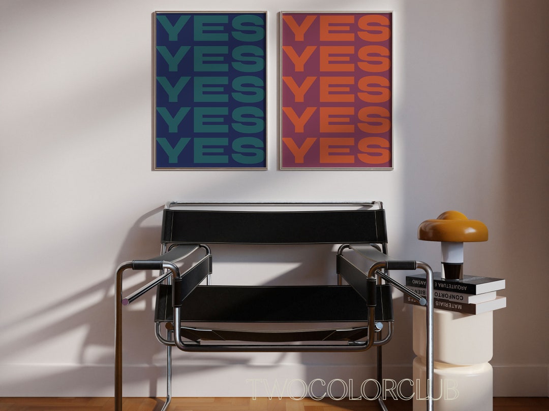 Downloadable Typography yes Yes Yes 2 Piece Art Set, Modern Blue Red ...