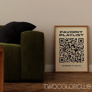 Custom QR Code Playlist Print Digital Download Spotify QR Code Playlist ...