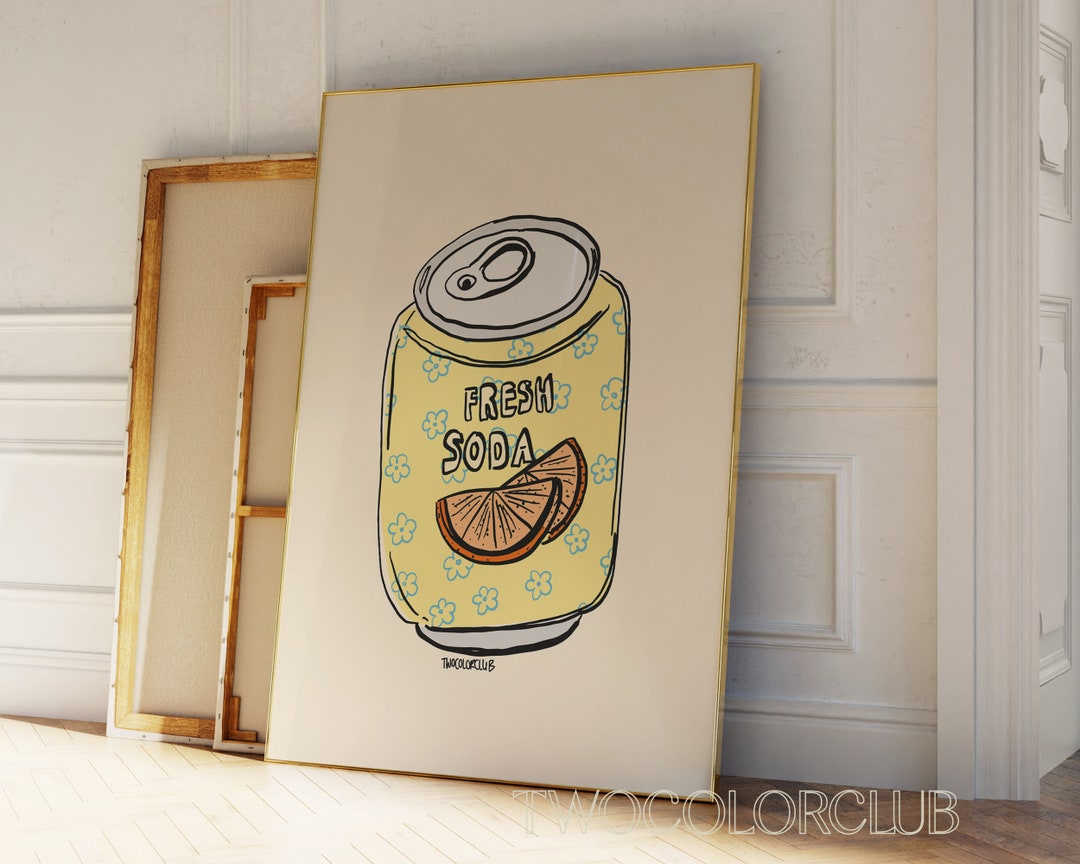 Soda Wall Art Download, Cool Juice Poster, Fresh Soda Print, Bar Cart ...