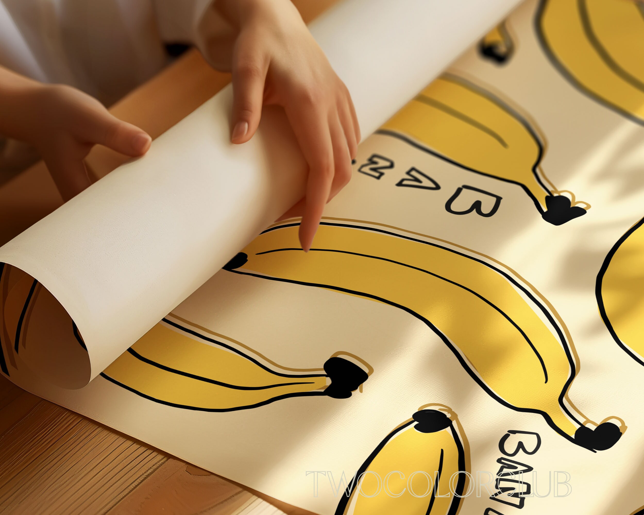 Bananas Print Digital Download Banana Wall Art Fruit Market Art Cool ...