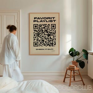 Custom QR Code Playlist Print Digital Download Spotify QR Code Playlist ...