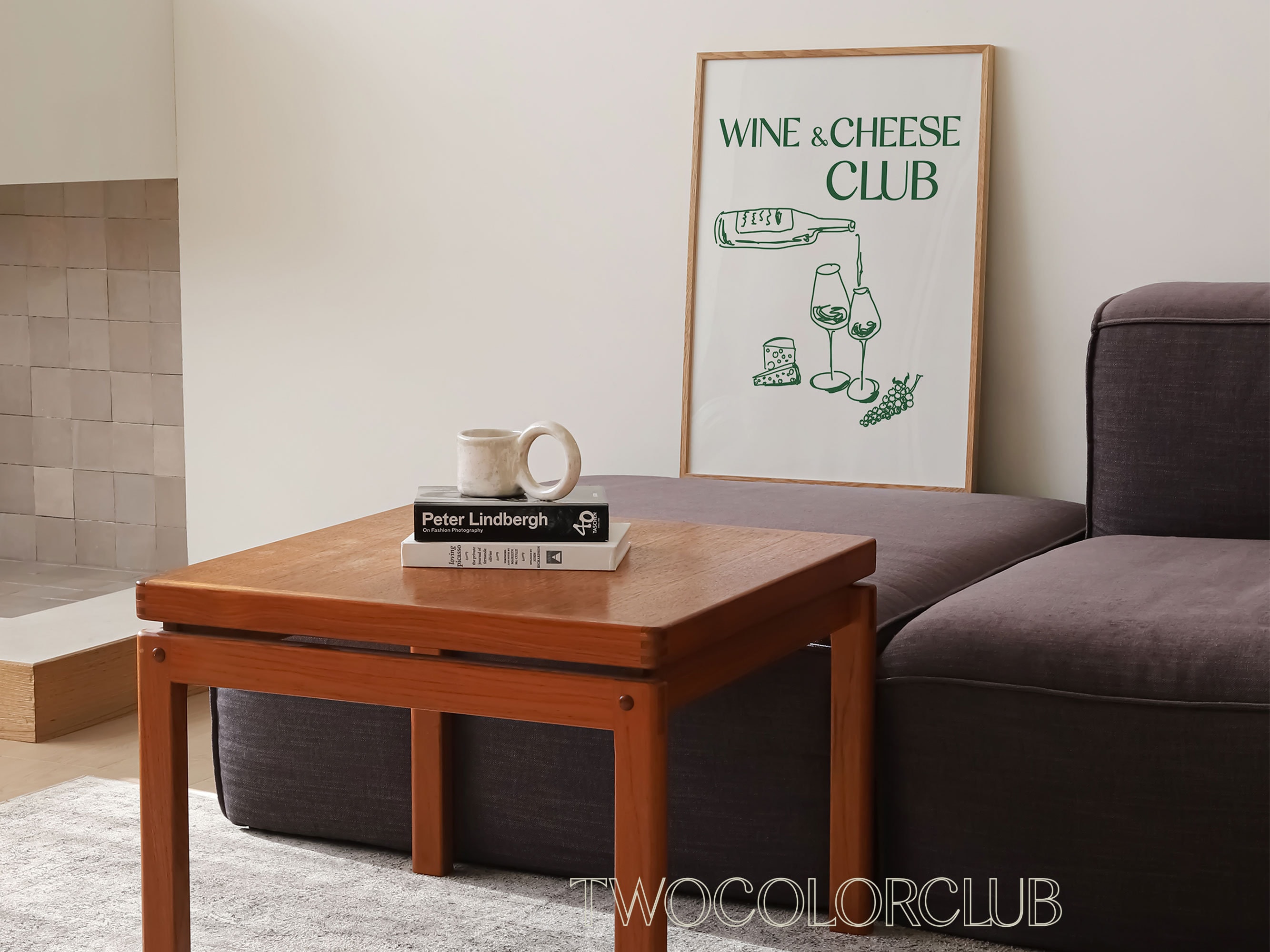 Wine and Cheese Club Poster Download, Beige Green Kitchen Wall Art ...