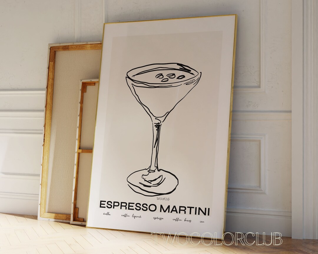 Espresso Martini Art Digital Download,trendy Espresso Martini Print Bar ...