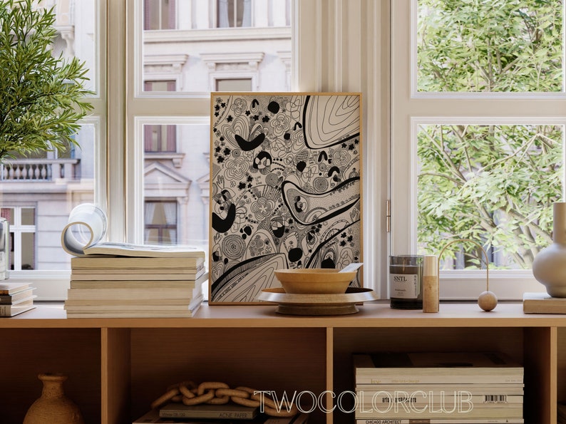 Zentangle Quote Wall Art Download, Monochrome Life is Good Print ...