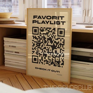 Custom QR Code Playlist Print Digital Download Spotify QR Code Playlist ...