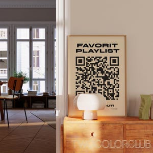 Custom QR Code Playlist Print Digital Download Spotify QR Code Playlist ...