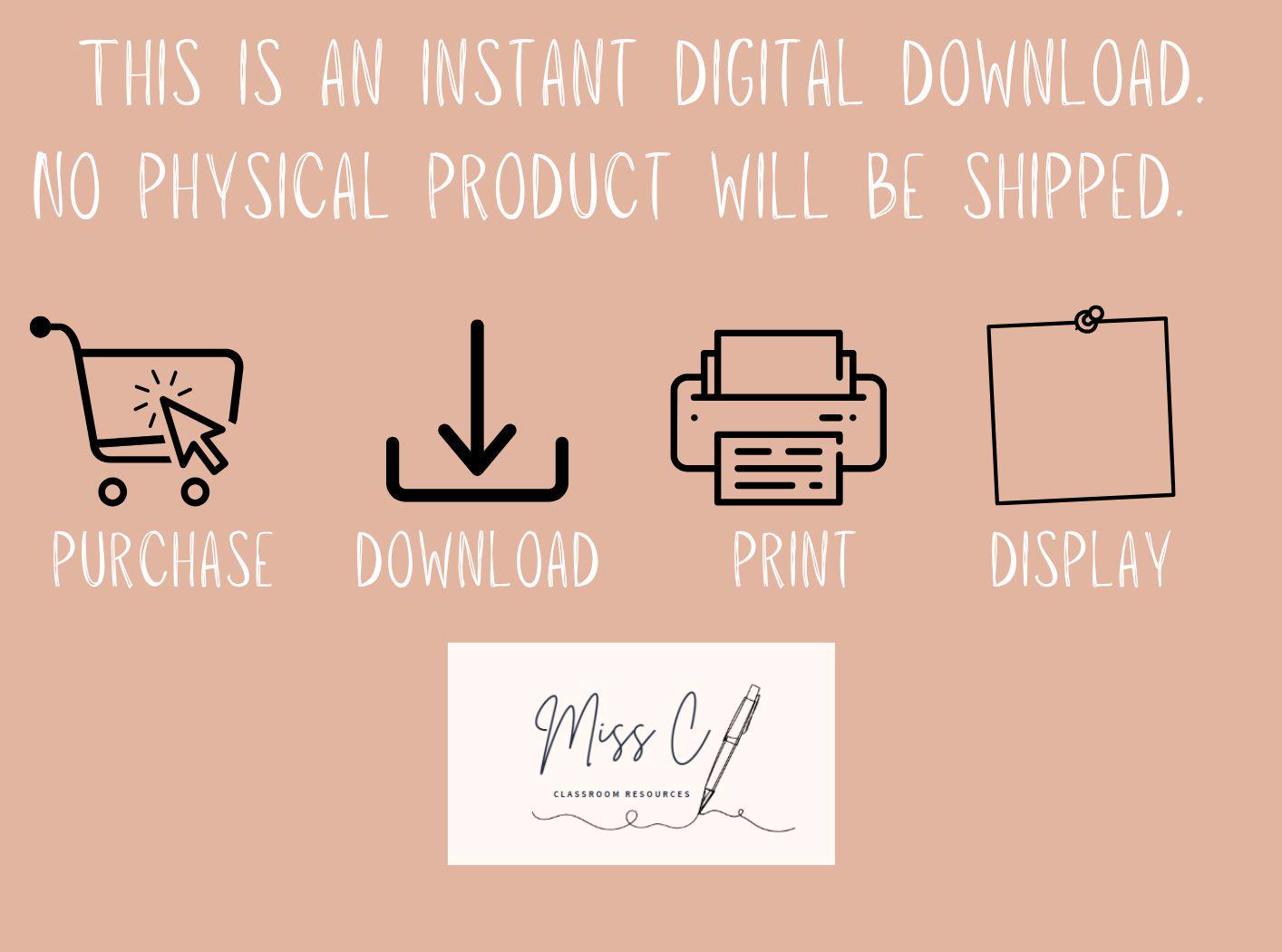 Shapes Printable Poster, Classroom Display, Digital Wall Art, Kids Art ...