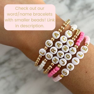 Stackable Name Bracelet With Custom Text Bracelet Woman Custom Letter ...