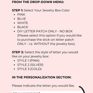 Personalized Jewelry Box Custom Letter Jewelry Box Bridesmaid Jewelry ...