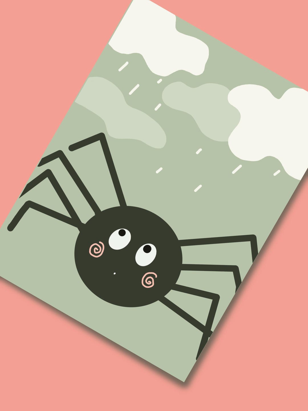 Spider Postcard | Funny Spider Card | Celebration Card | Animal Card - Etsy