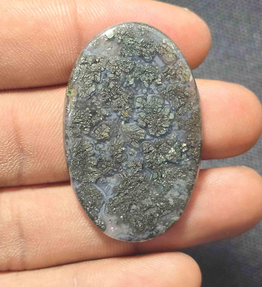 Oval Marcasite Cabochon: Natural Loose Gemstone, 50 Cts (44X28X4MM) - Etsy