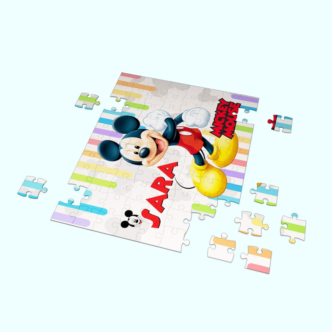 Mickey Luxury Puzzle | With Name - 30pcs | 7.5x9.5in - Etsy