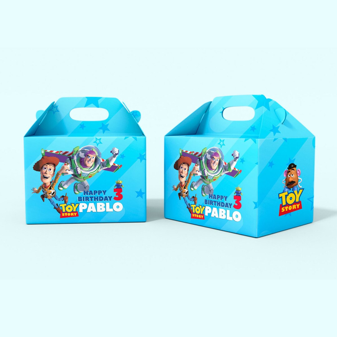 Toy Story Birthday Gable Box Luxury Favor Box Your Own Text X12 - Etsy