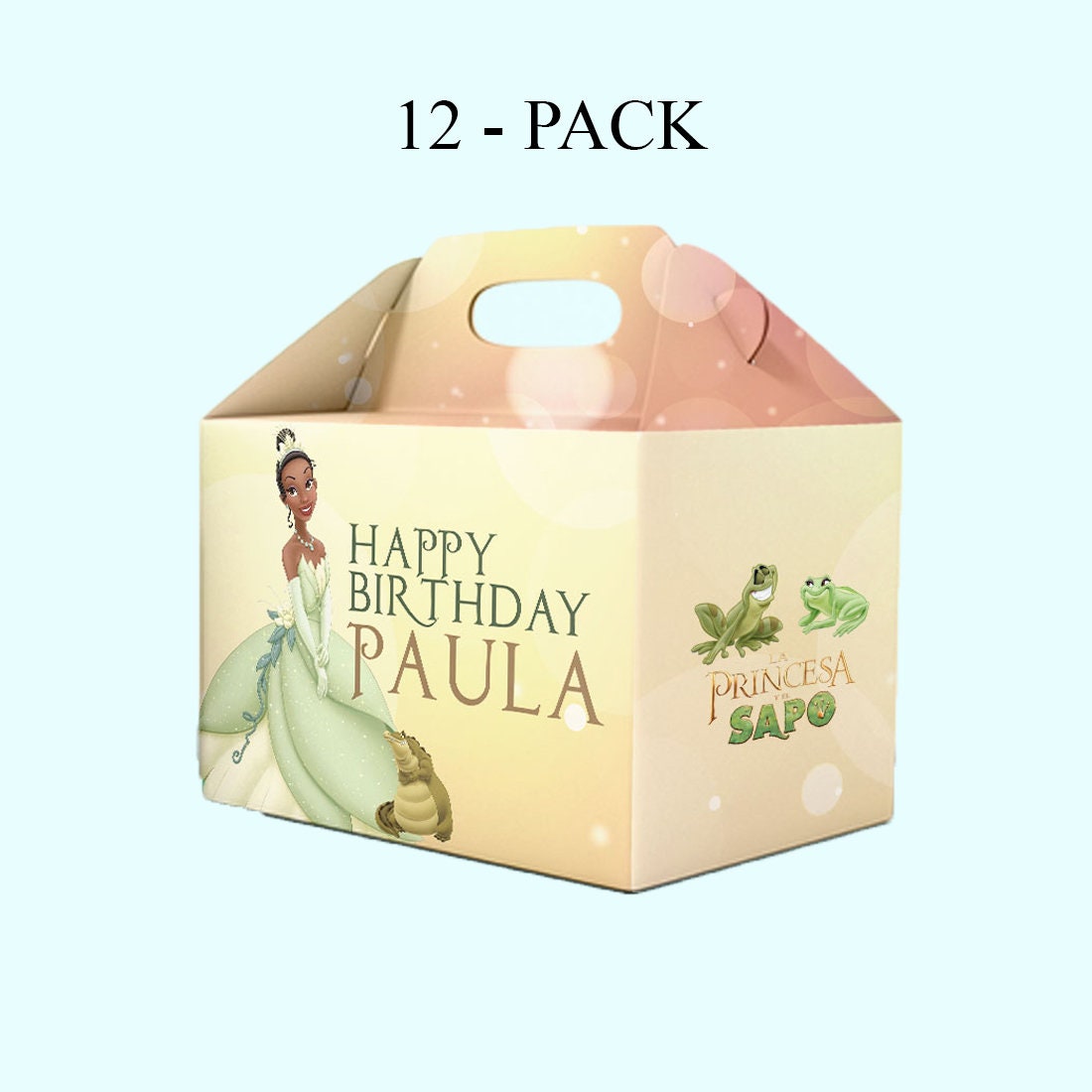 Tinana Birthday Gable Box | Luxury Favor Box | Your Own Text | X12 - Etsy