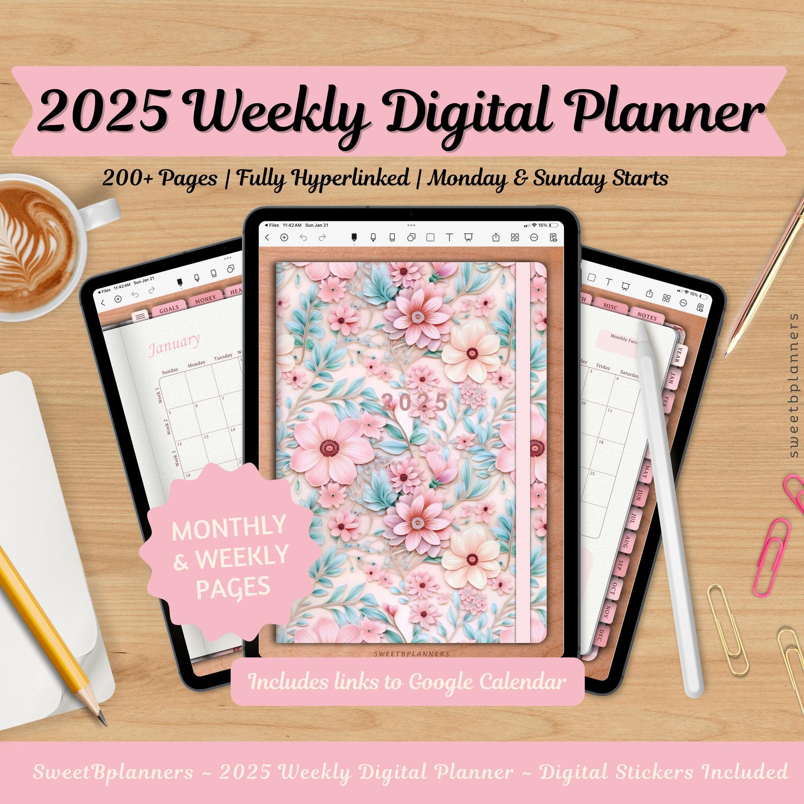 2025 Digital Planner, Goodnotes Planner, Noteshelf Planner, Digital ...