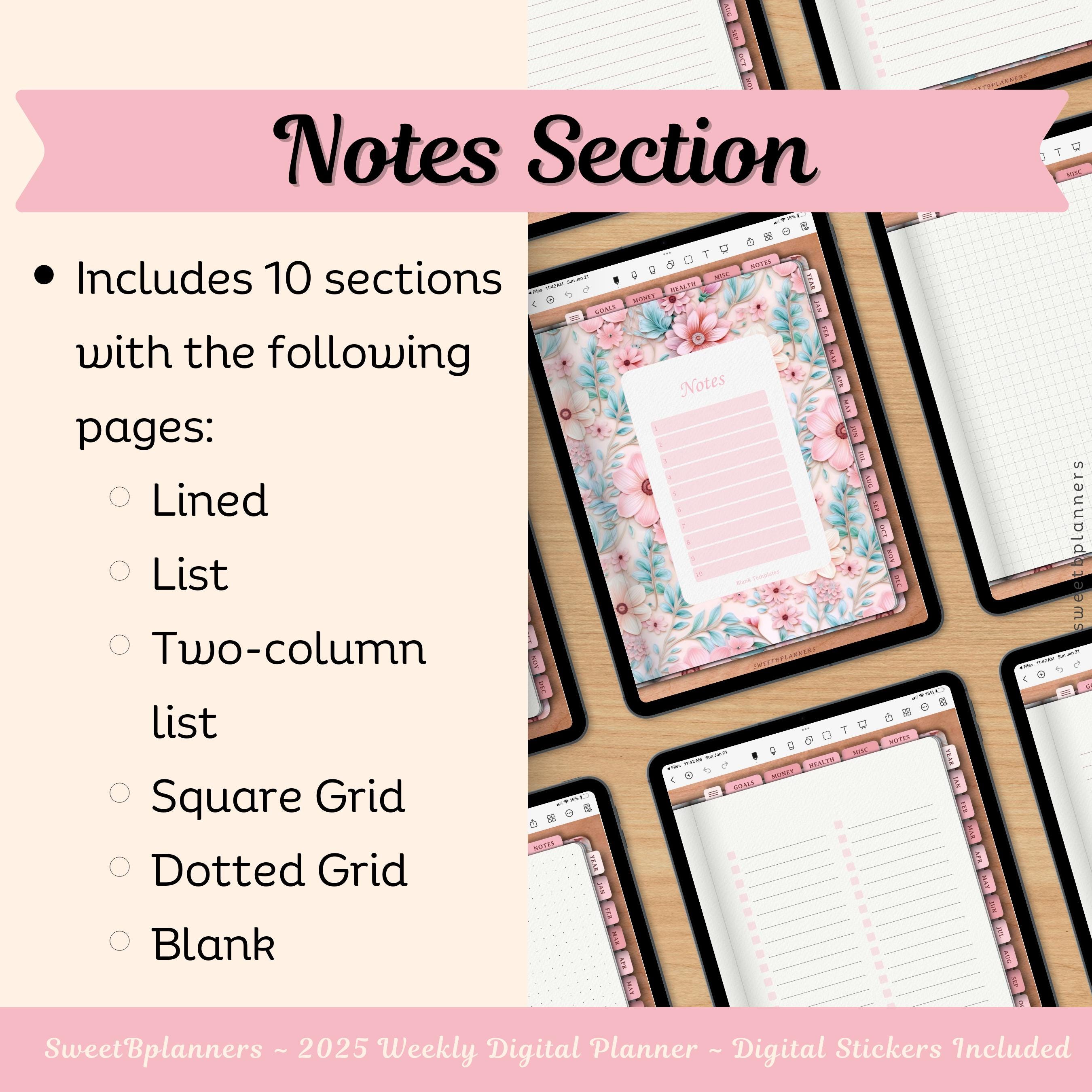 2025 Digital Planner, Goodnotes Planner, Noteshelf Planner, Digital ...