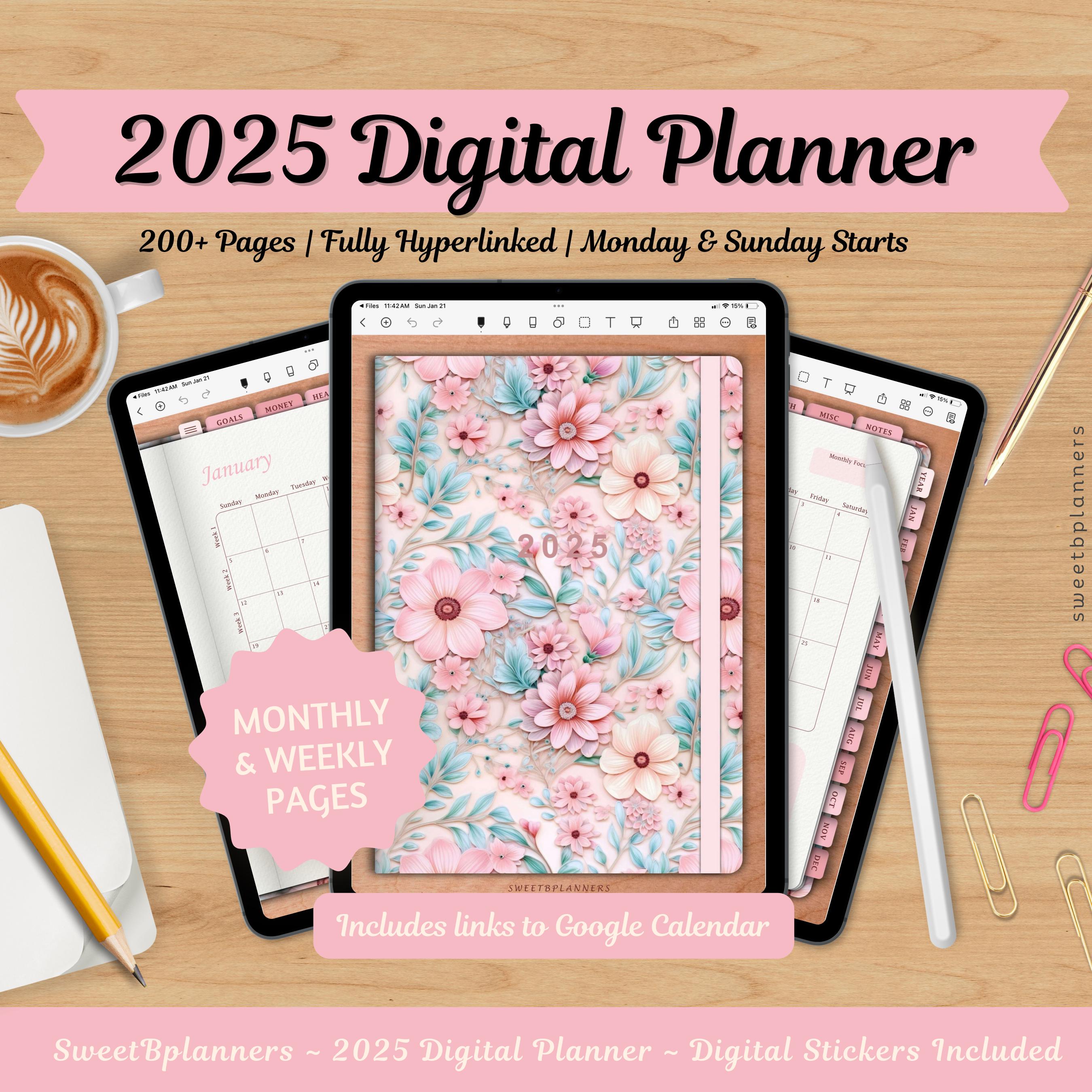 2025 Digital Planner, Goodnotes Planner, Noteshelf Planner, Digital ...