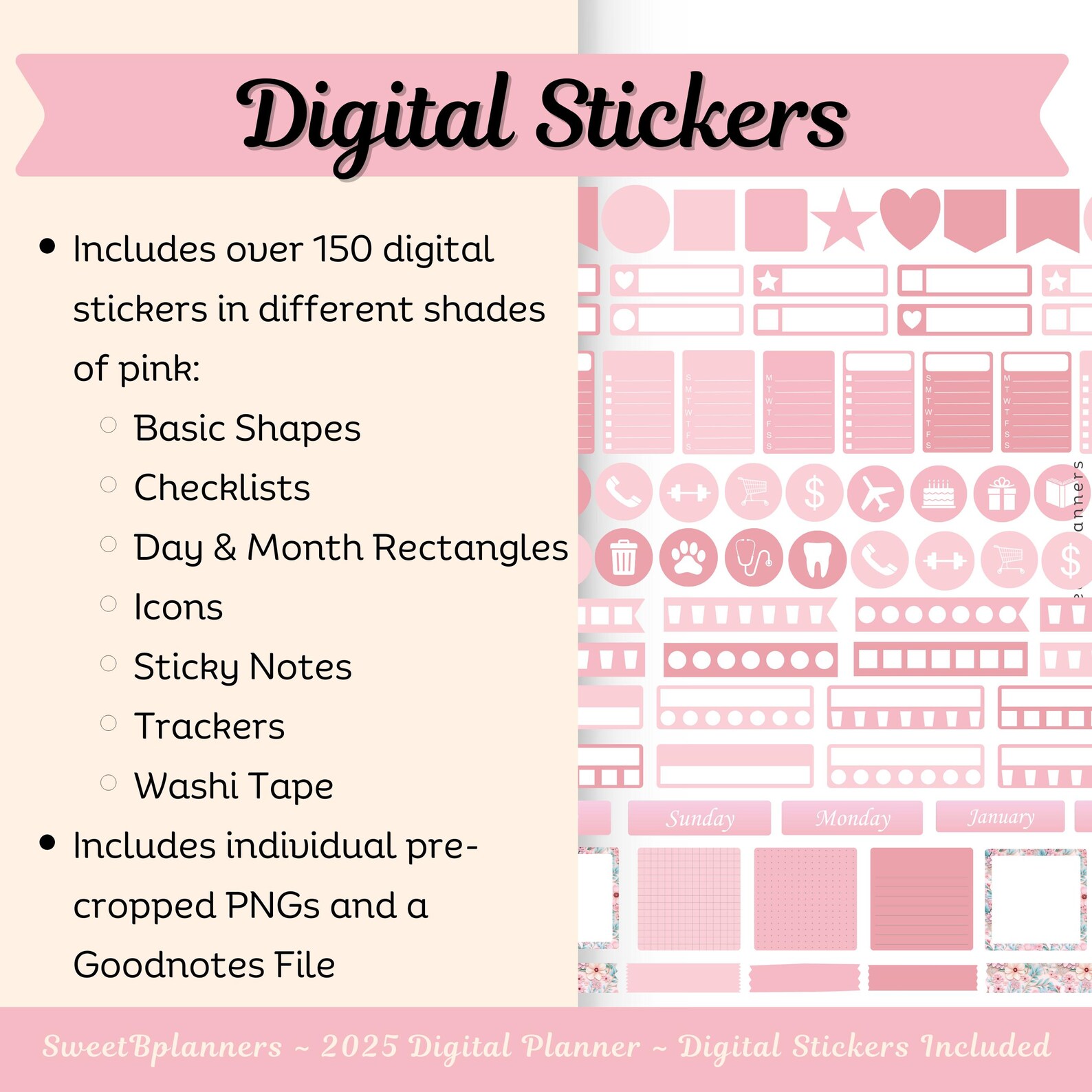 2025 Digital Planner, Goodnotes Planner, Noteshelf Planner, Digital ...