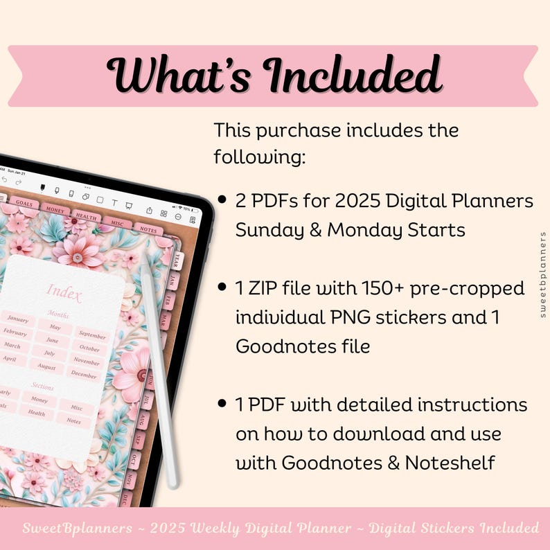 2025 Digital Planner, Goodnotes Planner, Noteshelf Planner, Digital ...