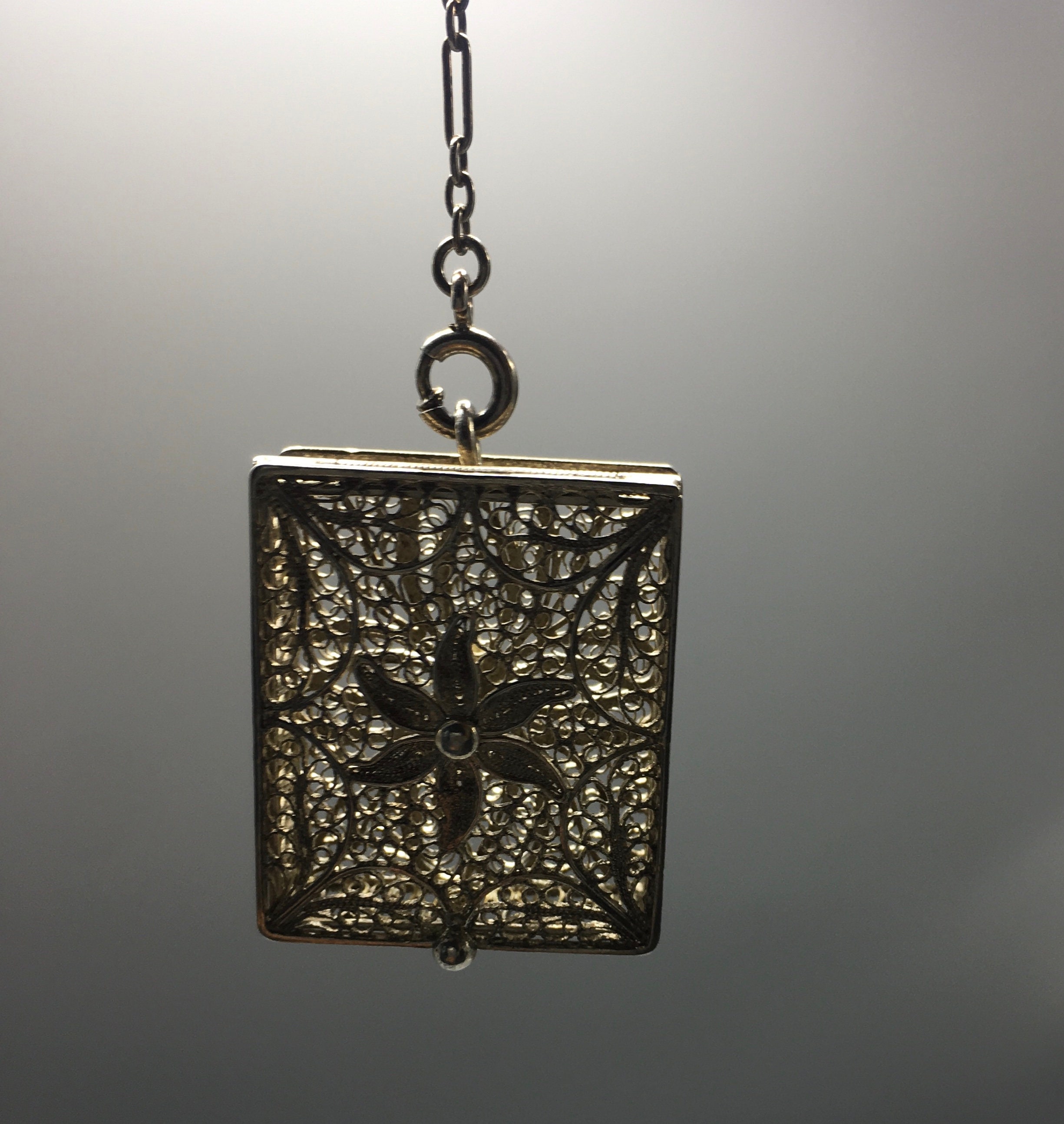 Antique Necklace Silver Filigree Pendant Jewelry - Etsy