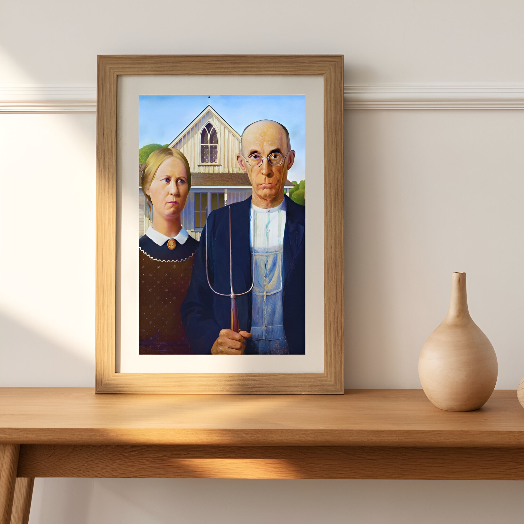 American Gothic 1930 Famous Painting. , Wall Art - Etsy
