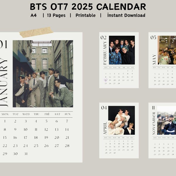 Bts 2025 Calendar - Etsy