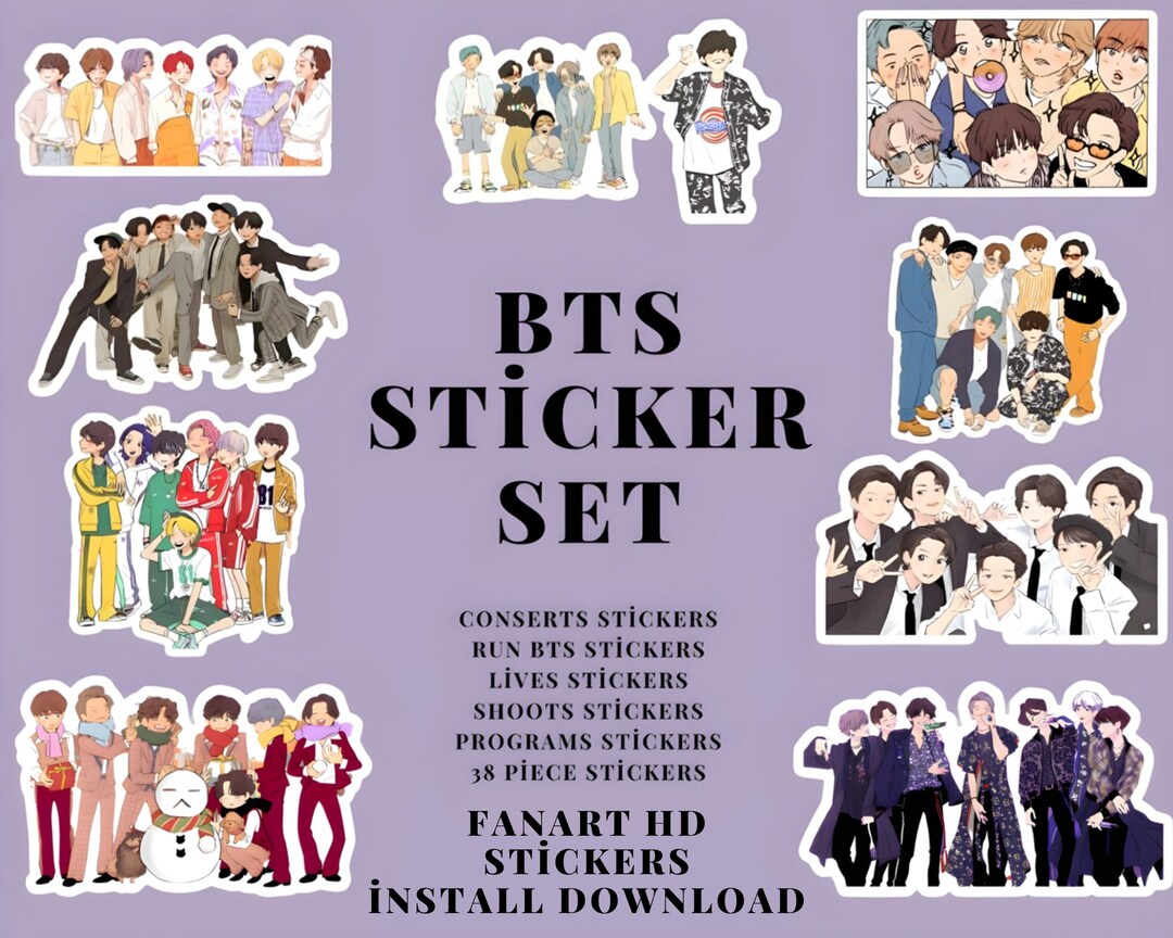BTS Sticker Bts Sticker Set Bt21 Sticker Sticker - Etsy
