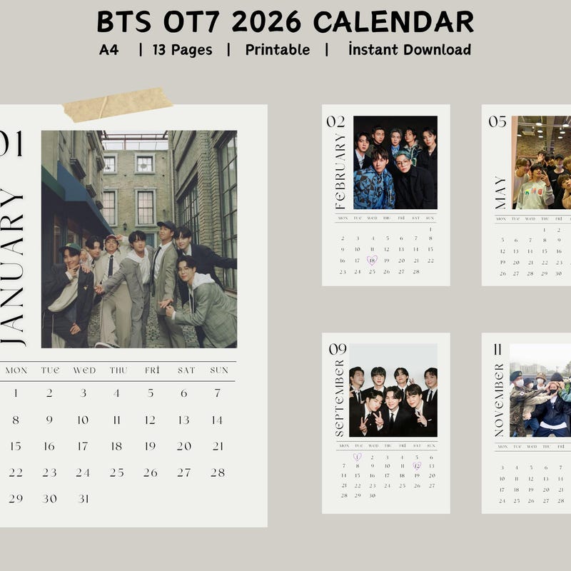 2026 Bts Calendar - Etsy