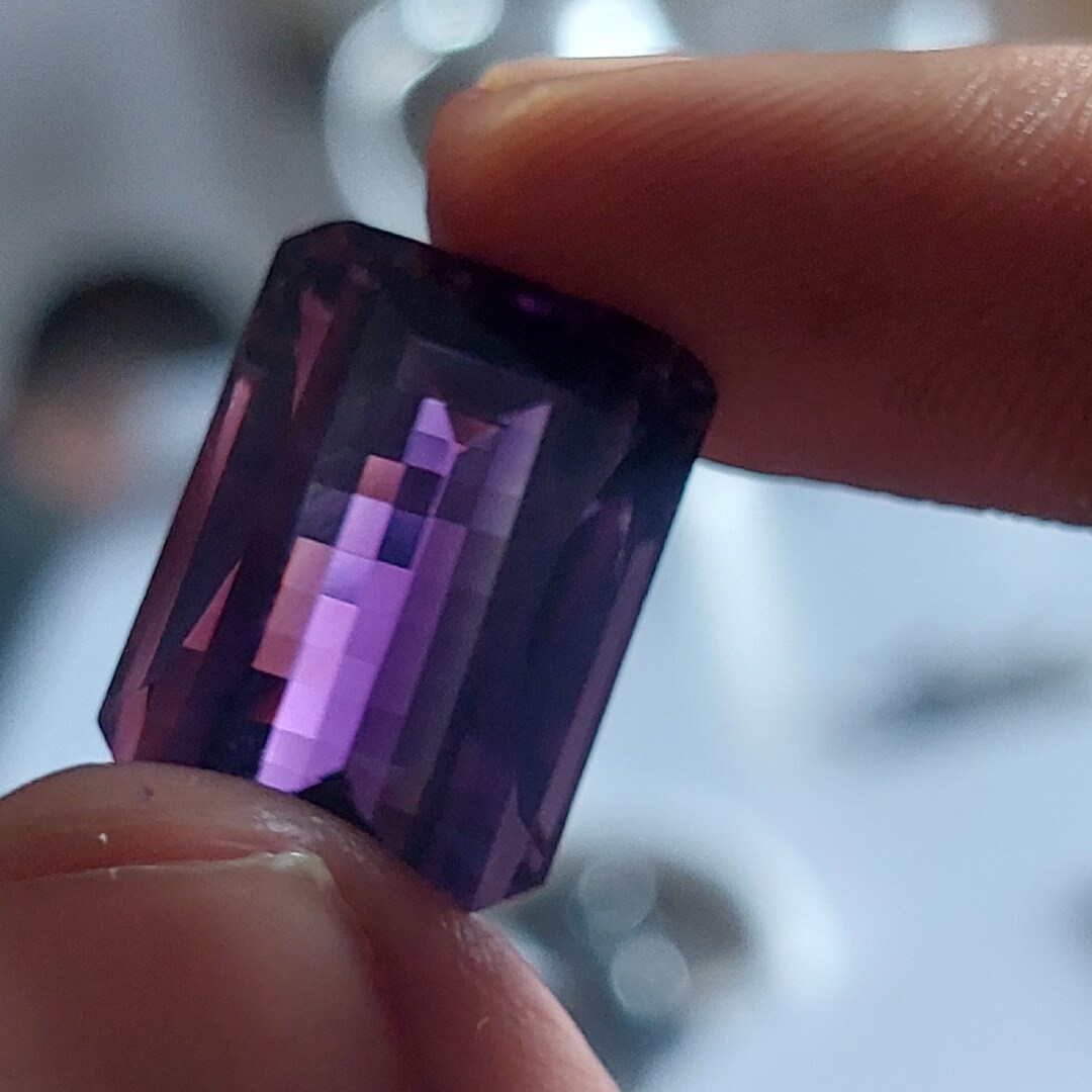 Natural Amethyst Pixels Cut Octagon Shape Size 1520 MM Purple Color ...