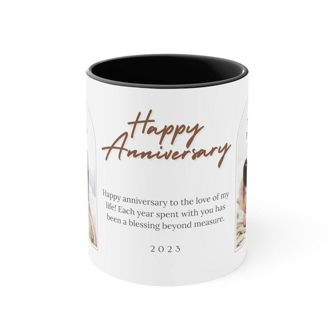 Customized Anniversary Mug, Anniversary Gift, Mug With Customized Photo ...