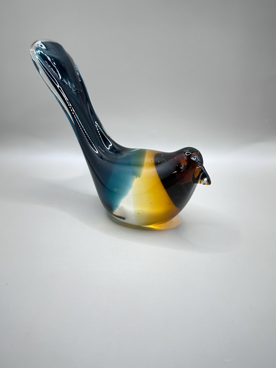 Vintage Hand Blown Art Glass Bird Figure - Etsy UK