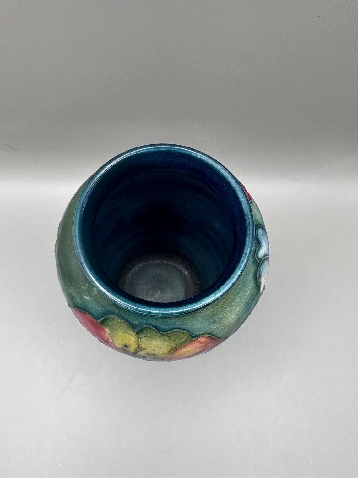 Vintage Early Moorcroft Pottery Vase, Orchid Green Design. Hand Painted ...