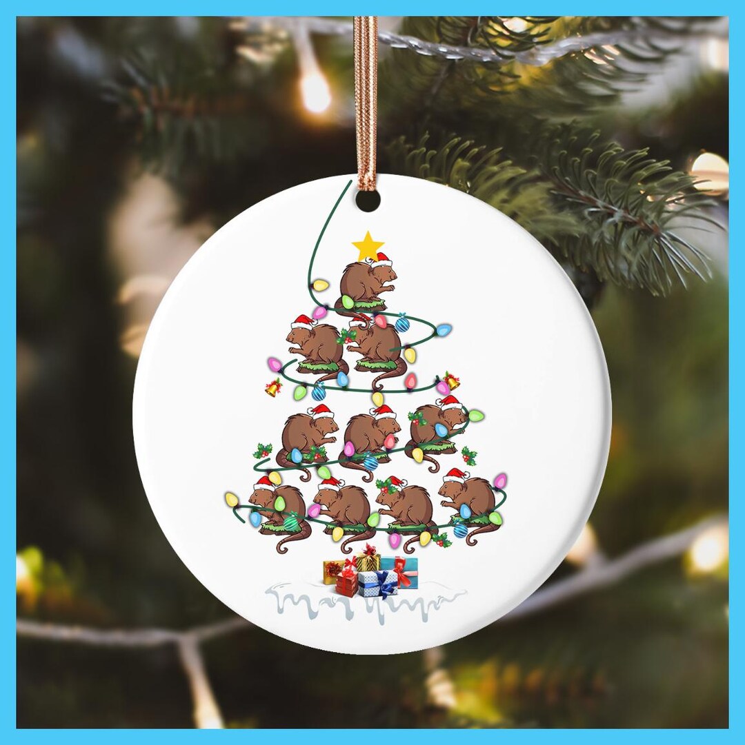 Muskrat Christmas Ornament, Christmas Tree Ornaments, Muskrat Ornament ...