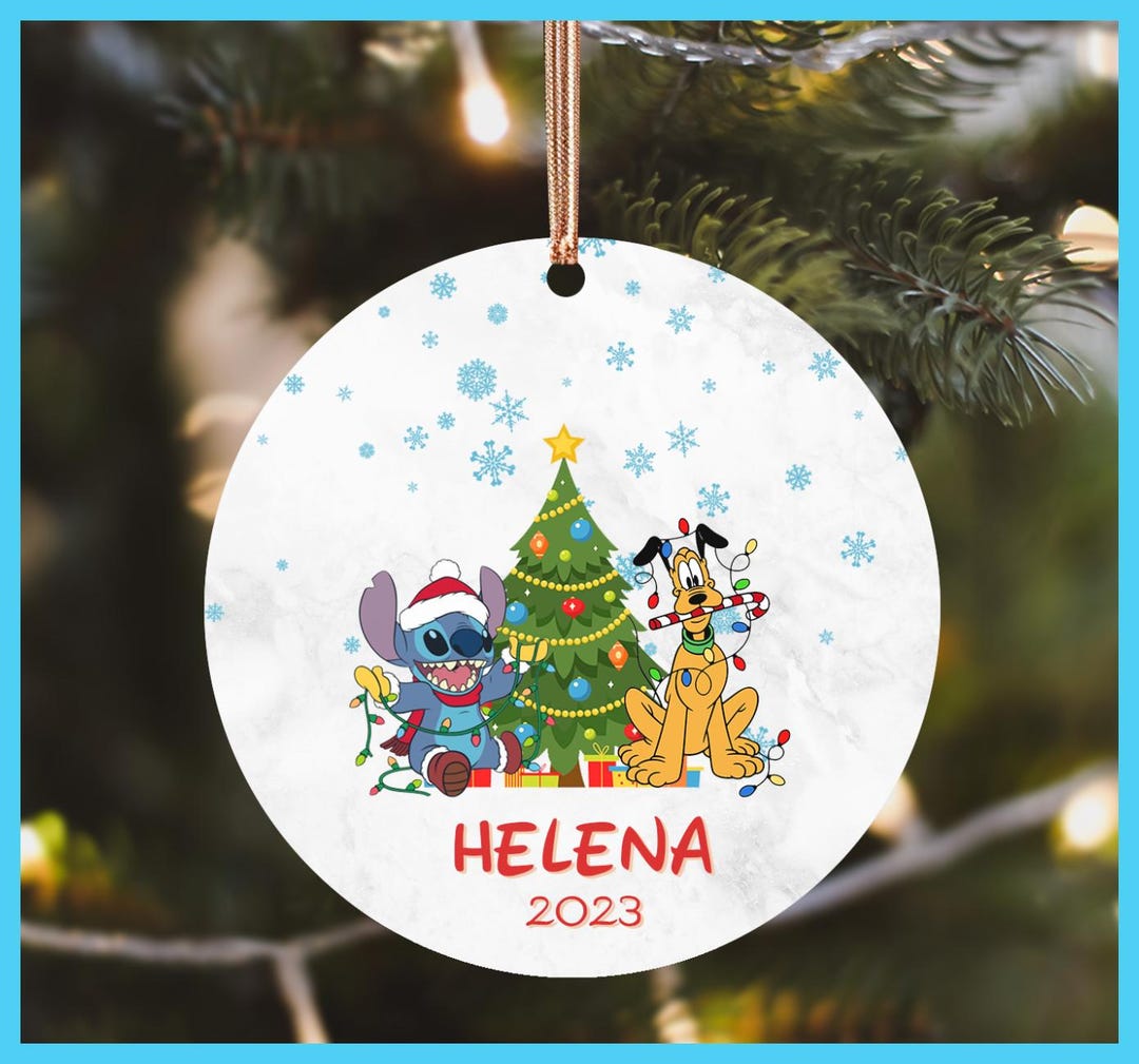 Personalized Stitch Christmas Ornament, Stitch Christmas Ornament ...
