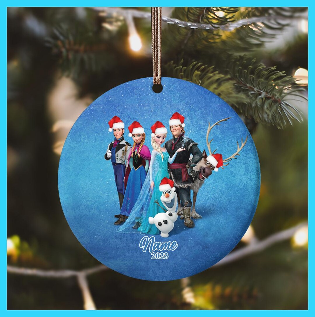 Personalized Frozen Ornament, Anna Elsa Frozen Christmas Ornament, Snow ...