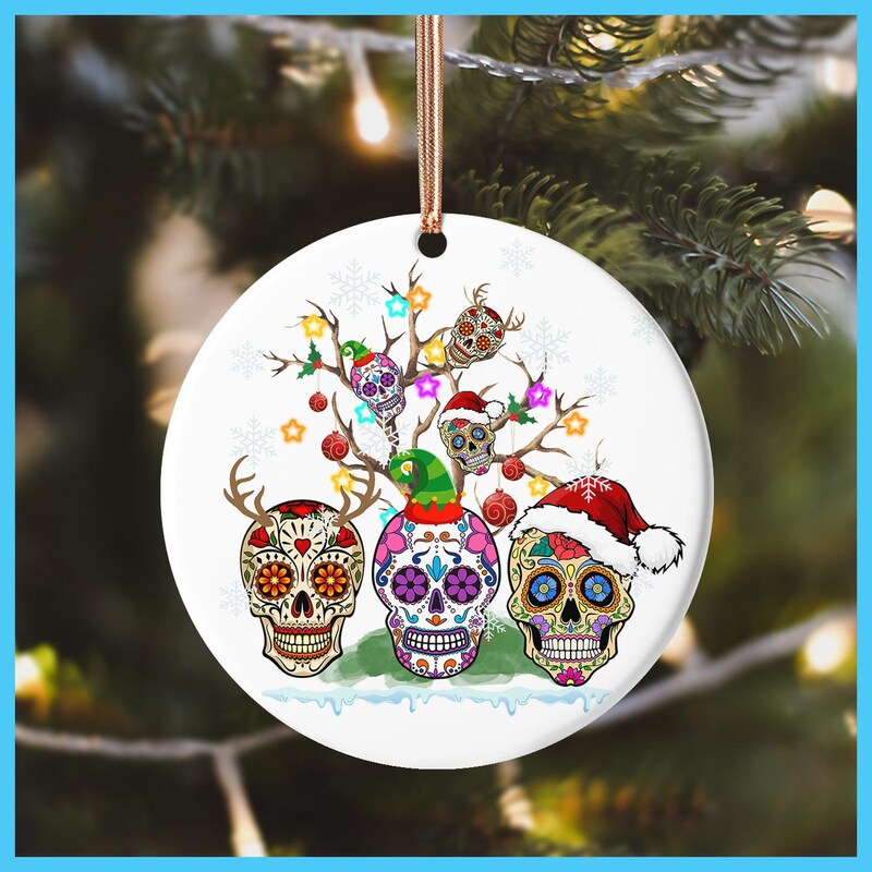 Sugar Skull Ornament - Etsy