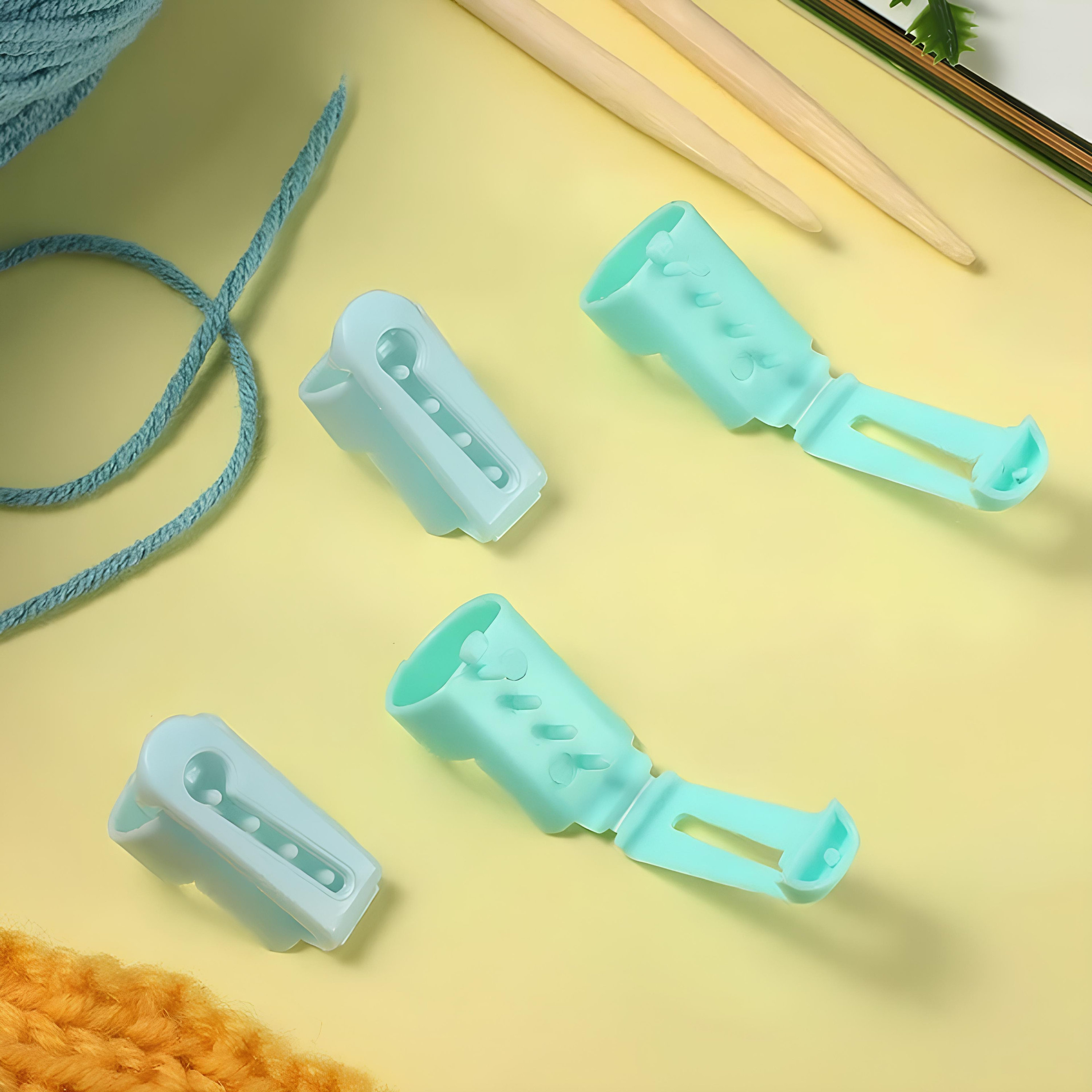 4 PCS Crochet and Knitting Yarn Tensioner Guide Ring Beginner Knitting ...