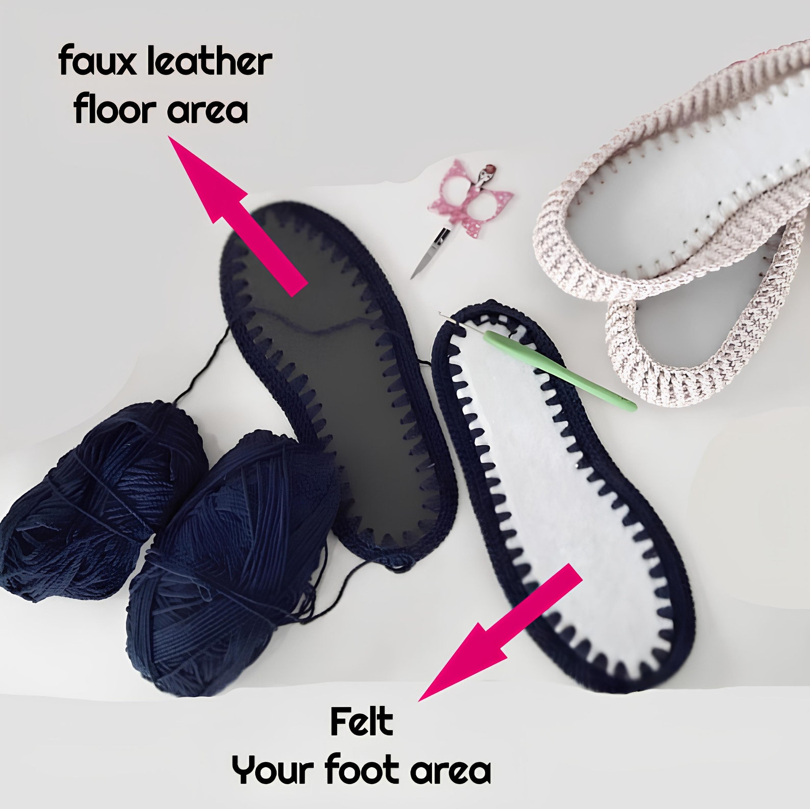 3-layer Shoe Soles for Crochet EVA Rubber Soles for Baby Booties Sole ...