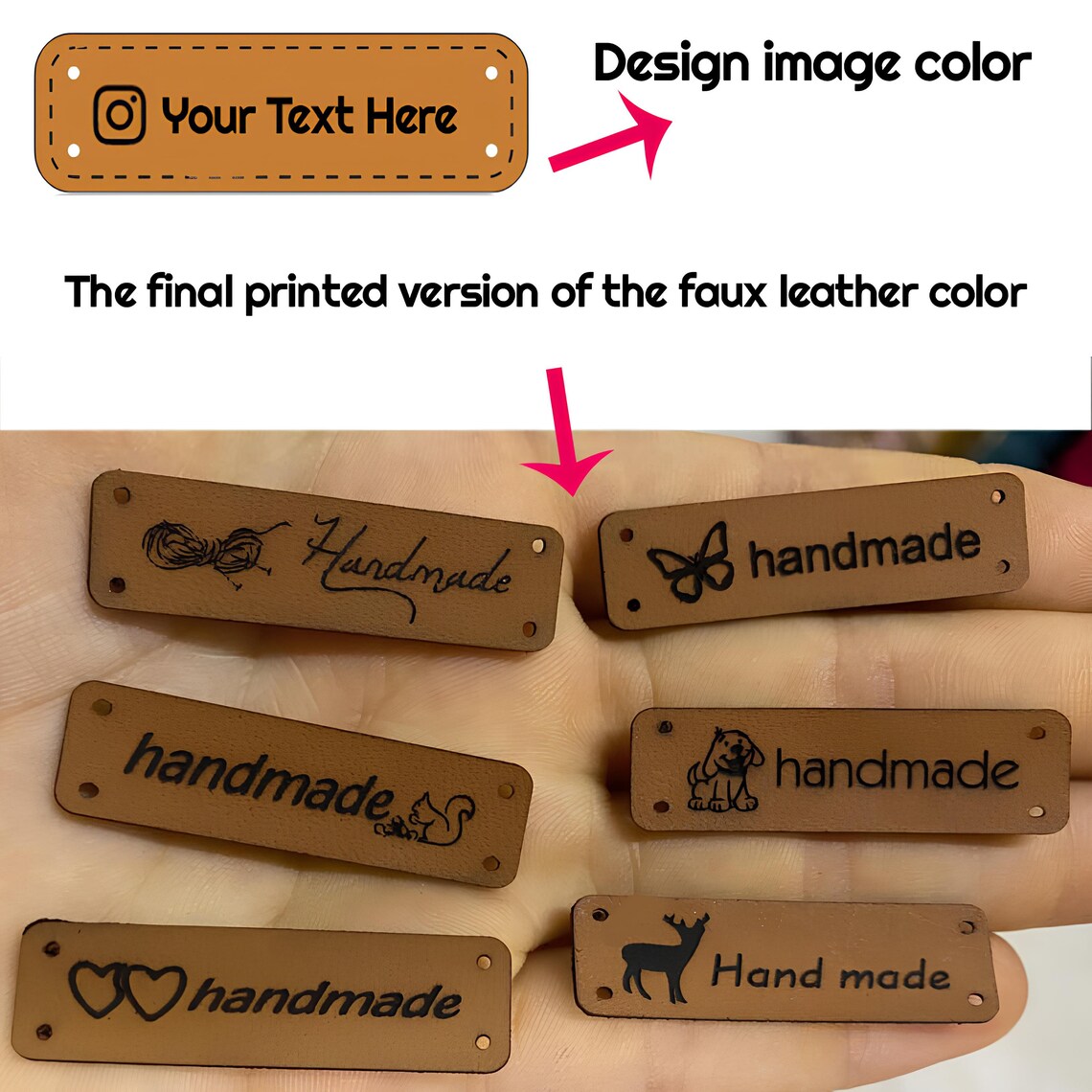 100 Pcs Personalized Sewing Label for Handmade Knitting Label - Etsy