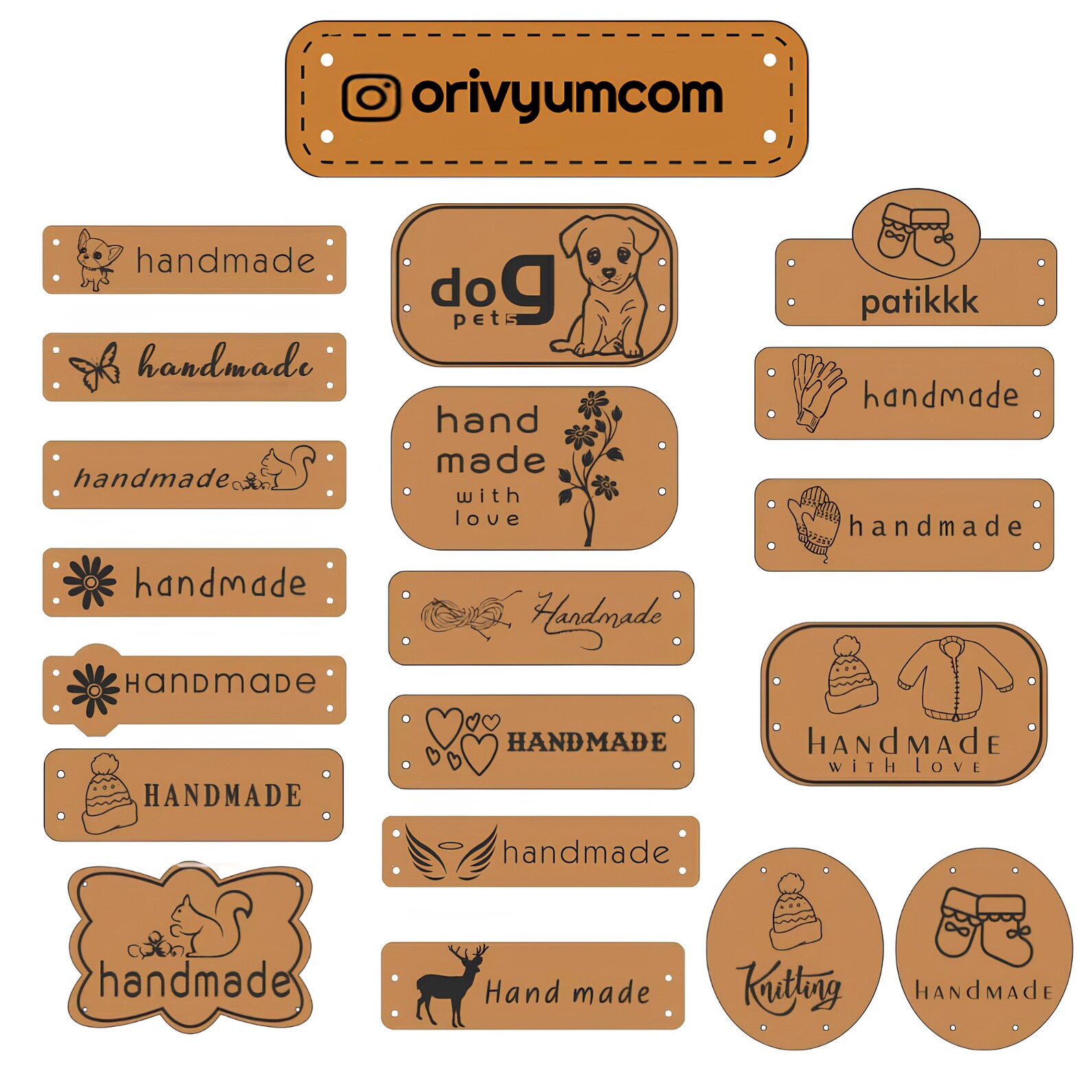 100 Pcs Personalized Sewing Label for Handmade Knitting Label - Etsy