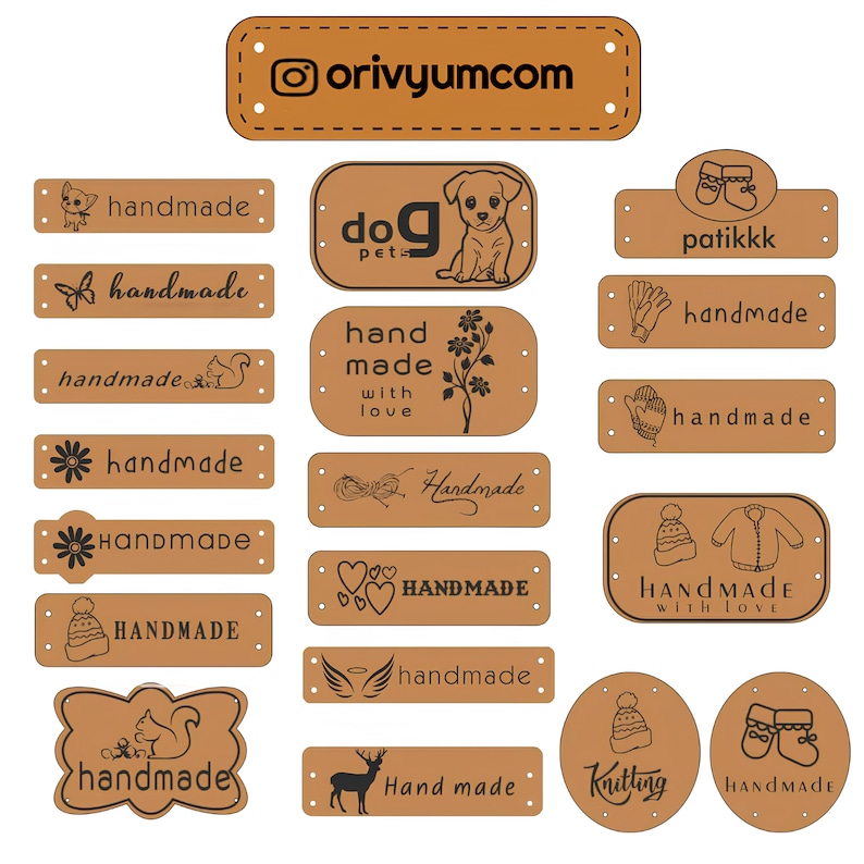 100 Pcs Personalized Sewing Label for Handmade Knitting Label - Etsy