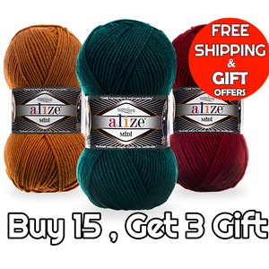 Alize Superlana Midi Knitting Yarn for Needlework Crochet Wool Acrylic ...