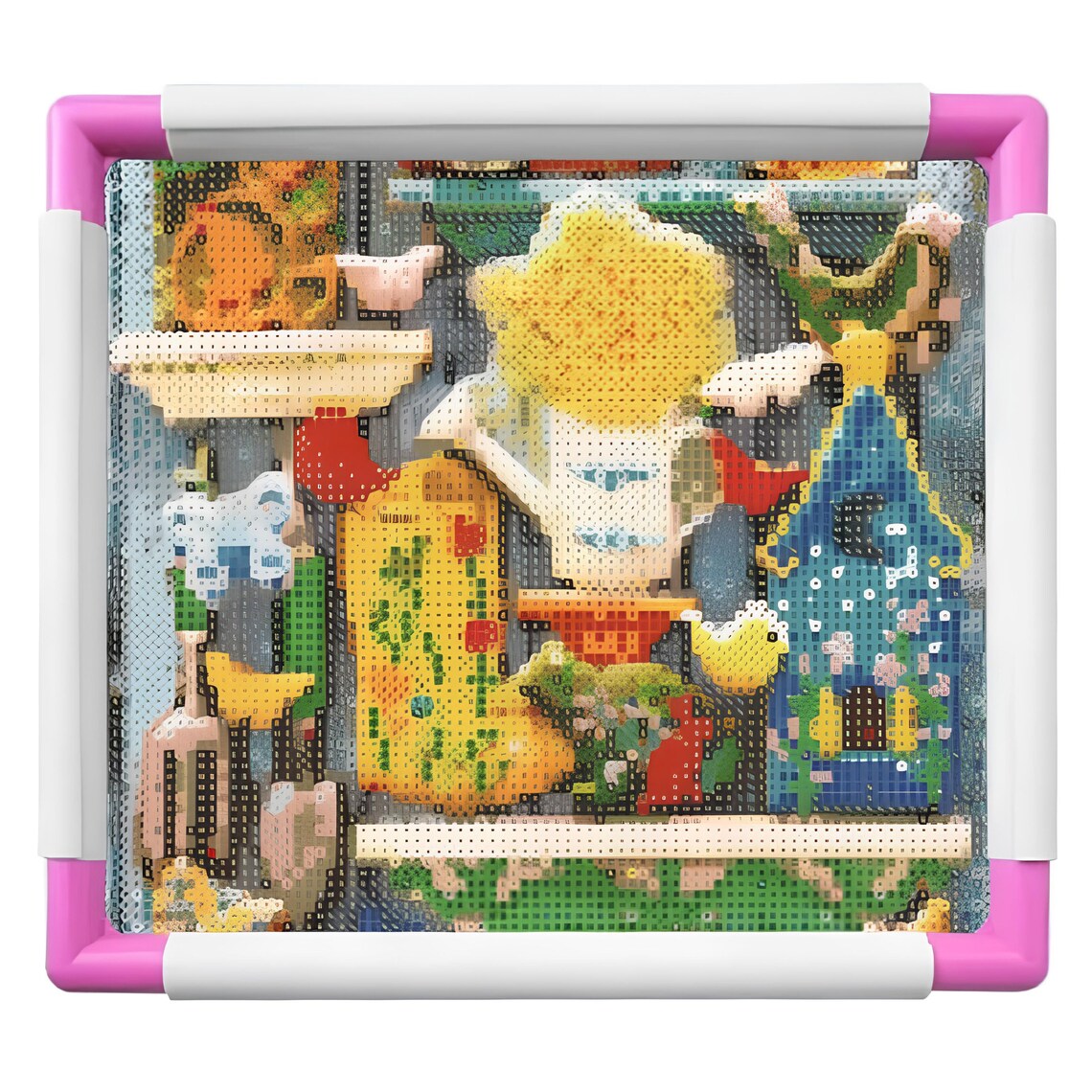 Plastic Clip Embroidery Frame for Cross Stitch Punch Needle Hoop ...