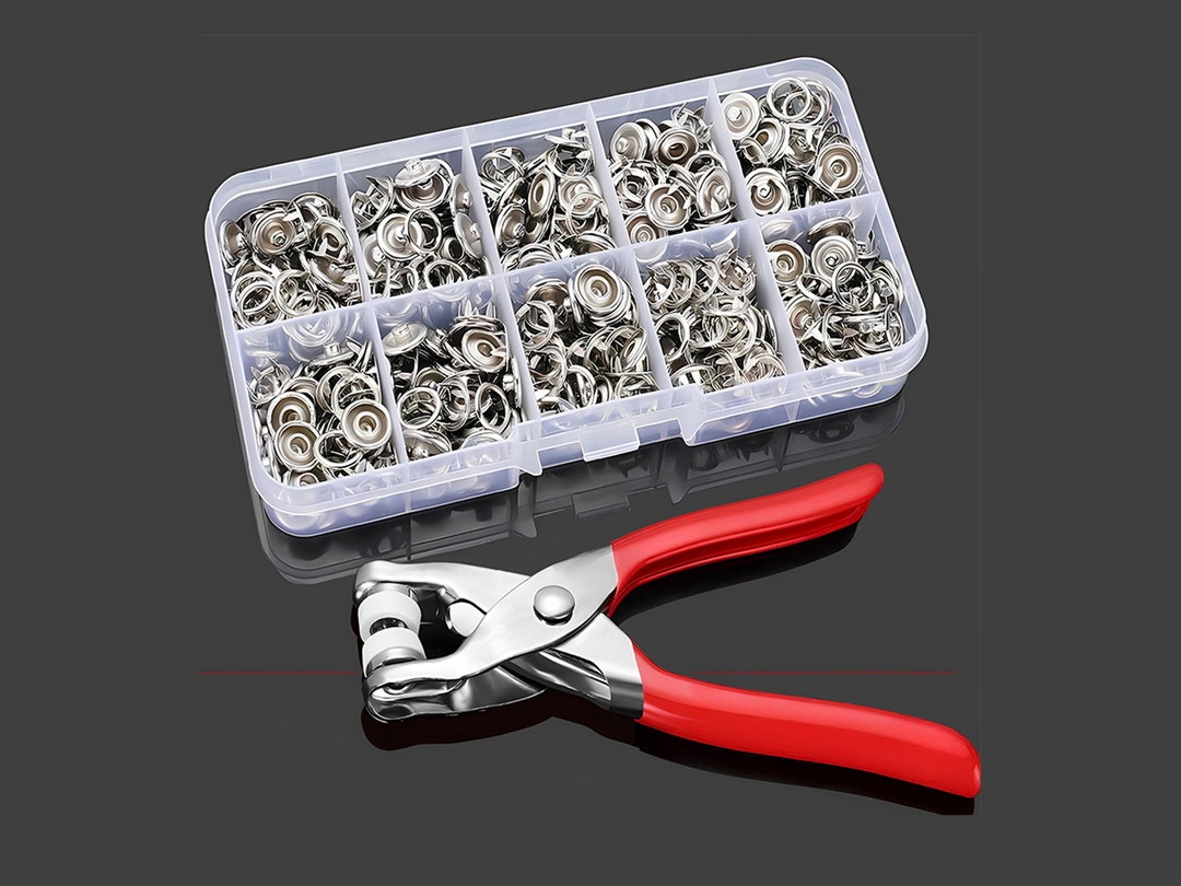 Set of 3 PCS Snap Fastener Pliers Sets With Box for Clothes Sewing ...