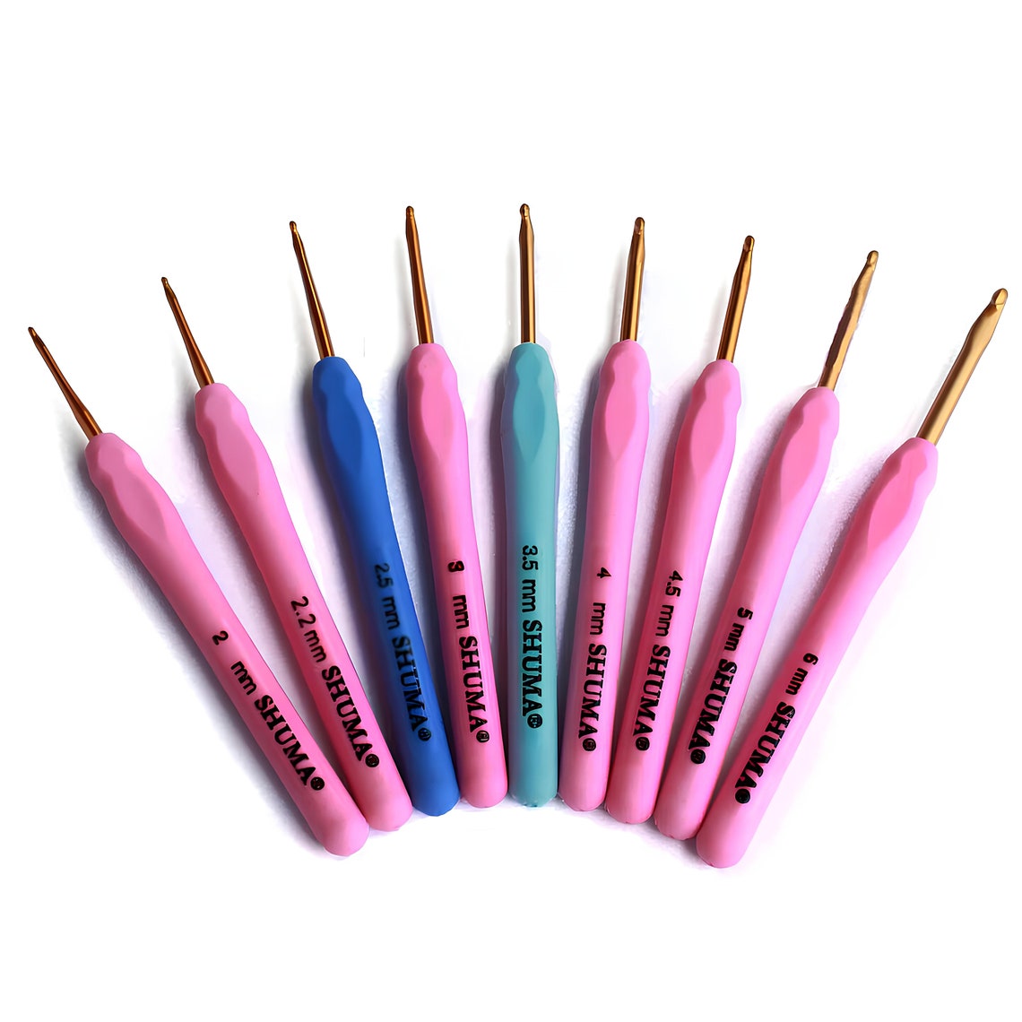 Set of 3 Crochet Hook Set for Amigurumi Hooks Shuma Pink Hook for ...