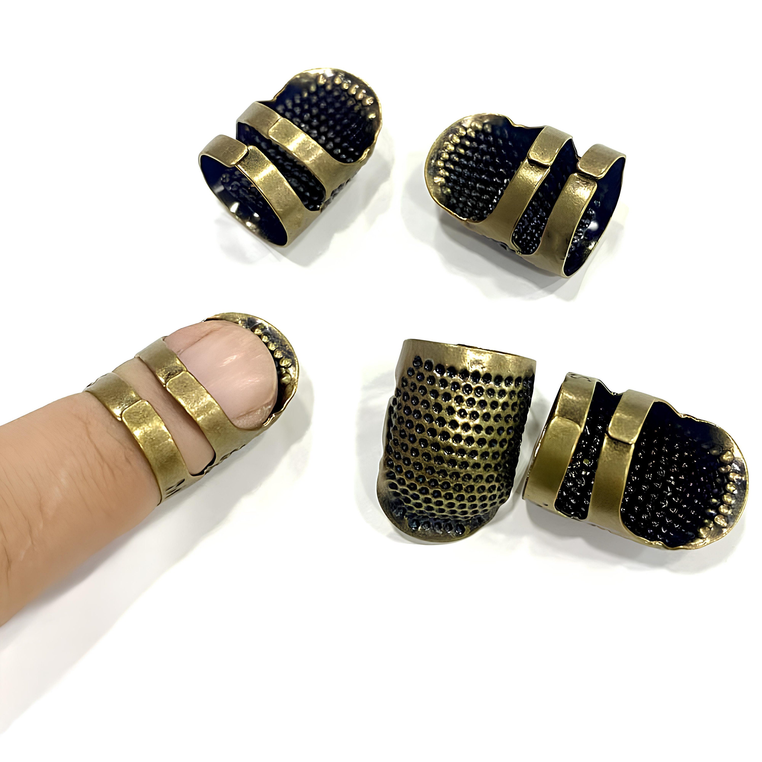 Sewing Thimble Finger Protector Finger Metal Shield Protector Pin ...