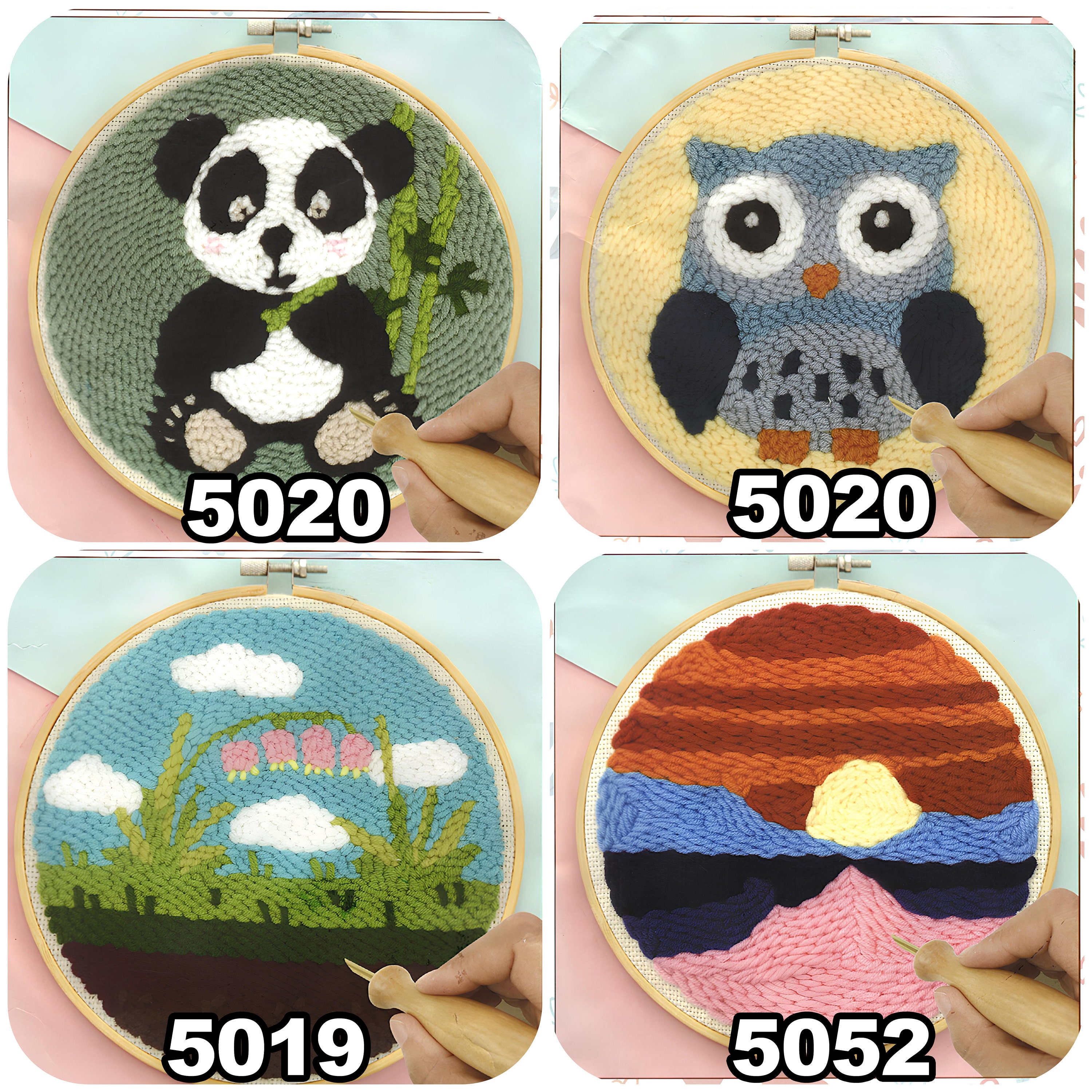 Punch Needle Kit Beginner Punch Knitting Kit for Adult Punch - Etsy